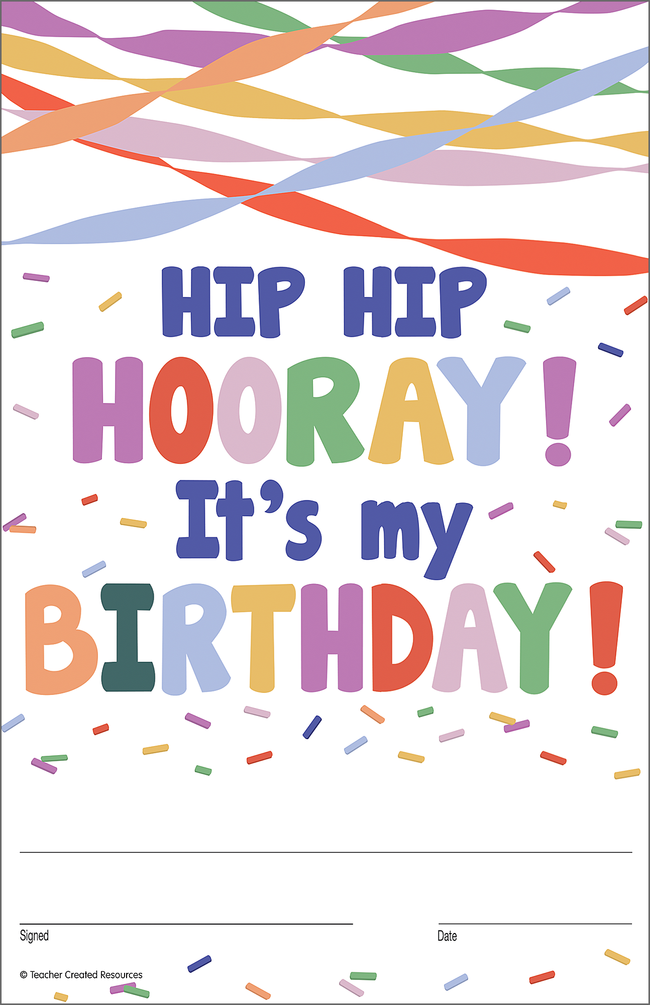 Color Crush It’s My Birthday Awards - TCR9380 | Teacher Created Resources
