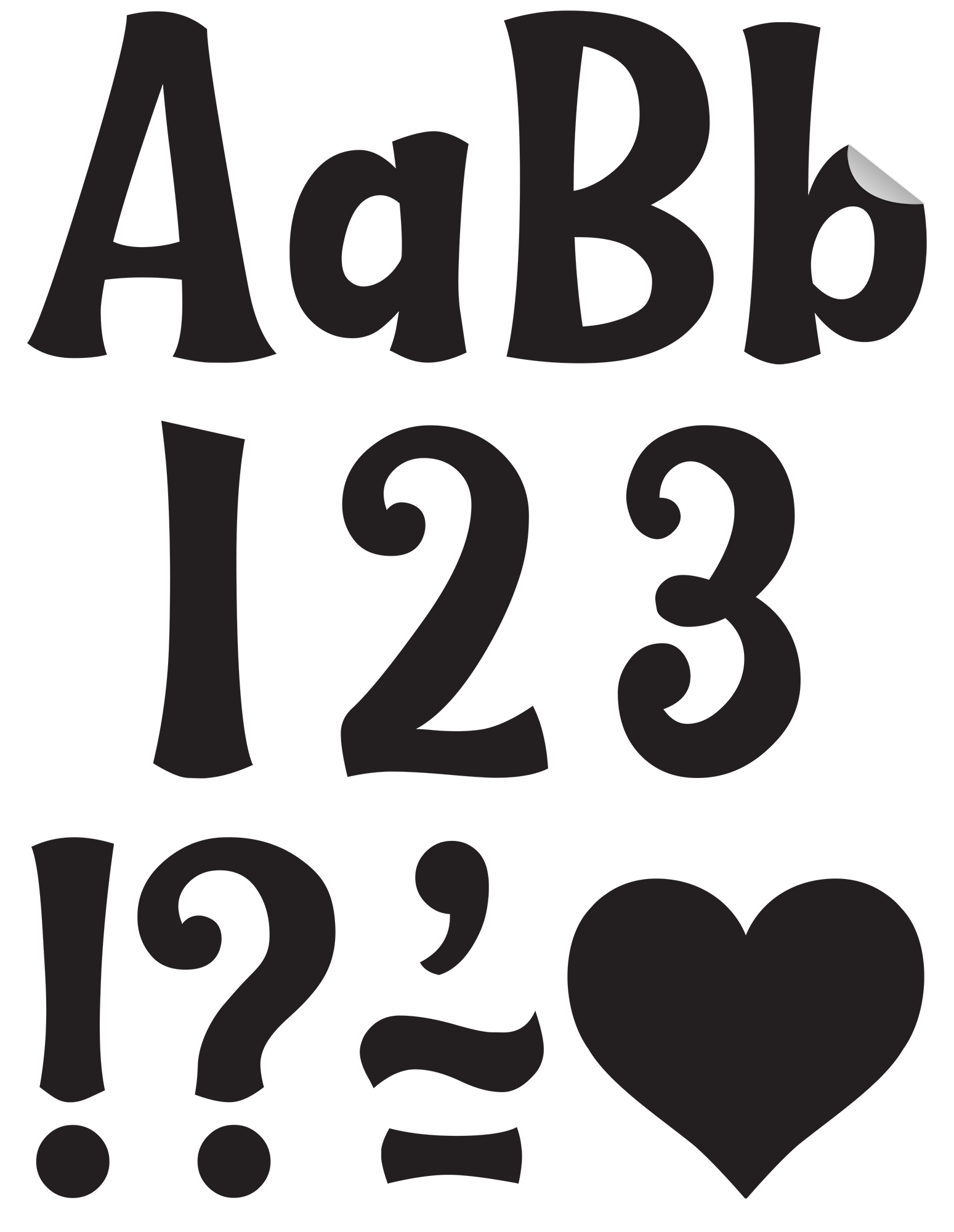 Black 4" Wild Whimsy Self-Adhesive Letters Combo Pack - TCR9643 ...