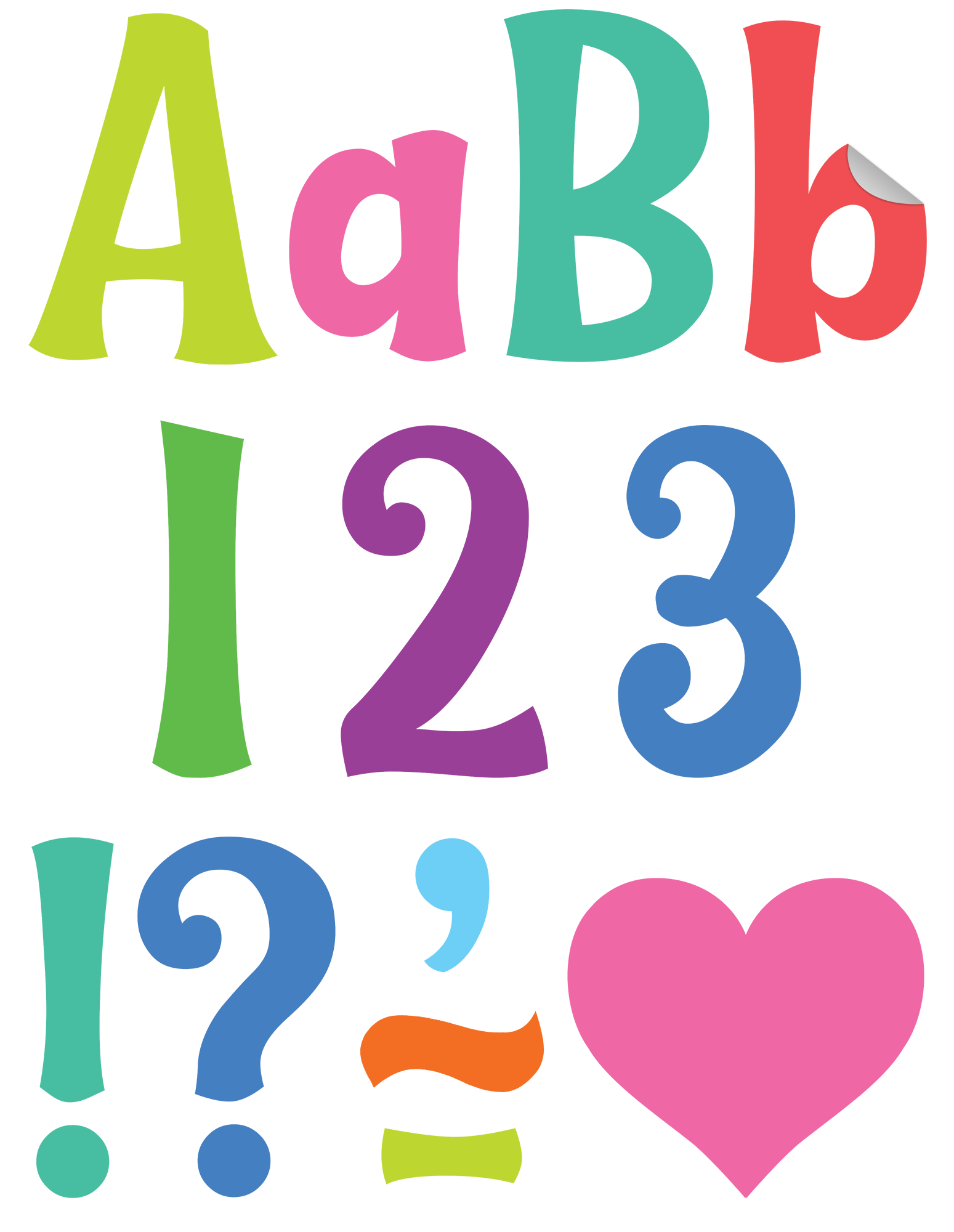 Colorful 4" Wild Whimsy Self-Adhesive Letters Combo Pack - TCR9645 ...