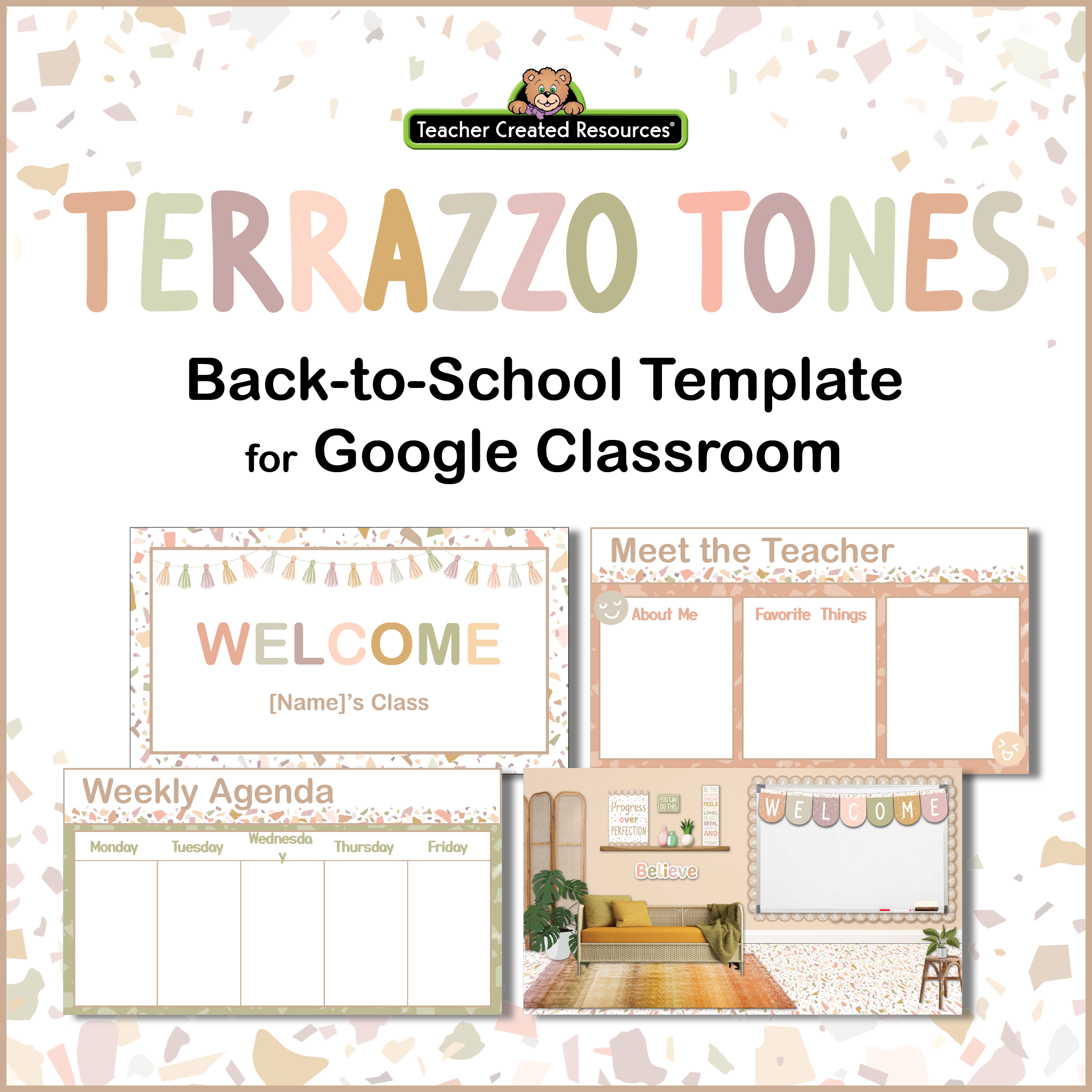 Terrazzo Tones Back to School Template - TCRGP002 | Teacher Created ...