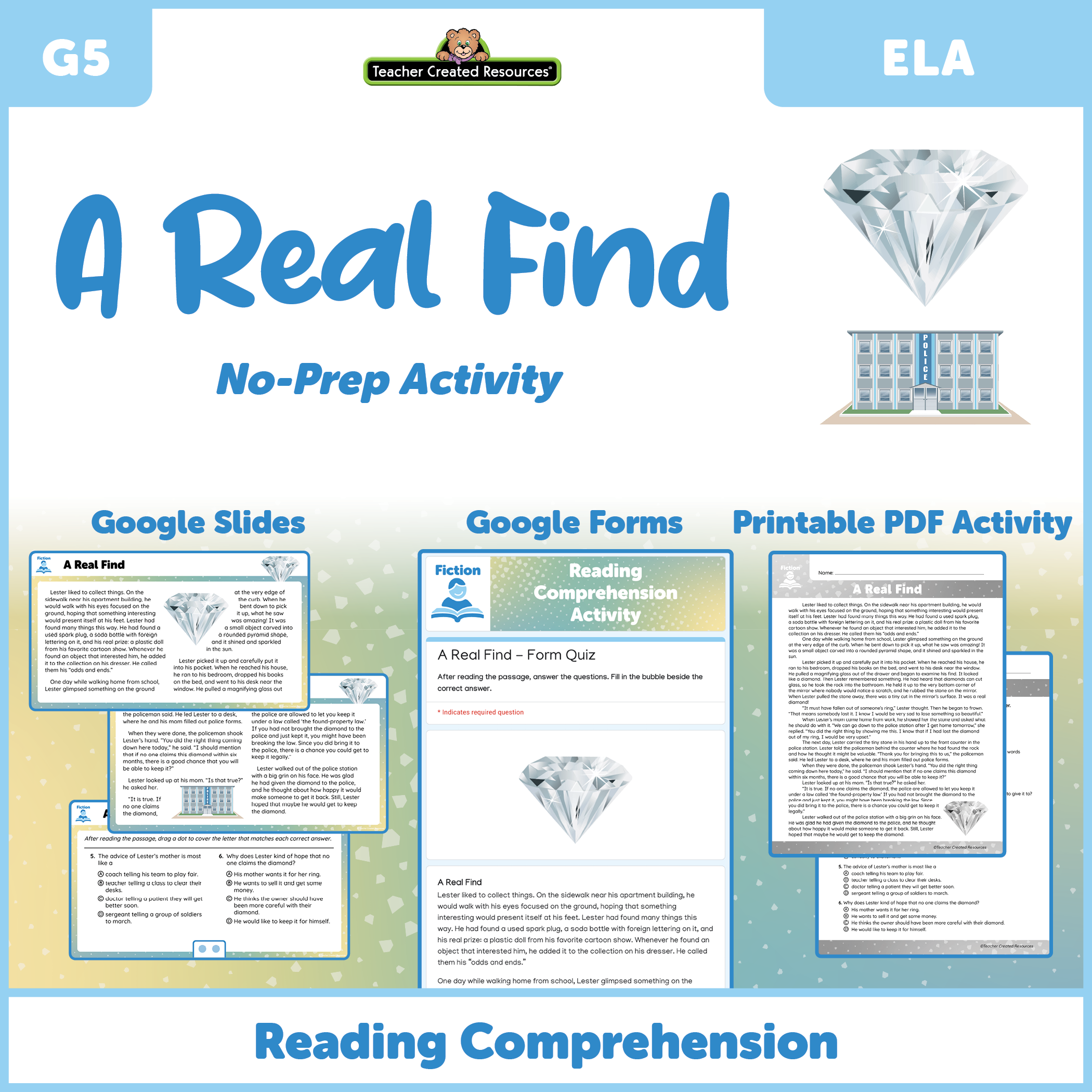 A Real Find - Reading Comprehension Activity Google Slides - TCRGS10010 ...