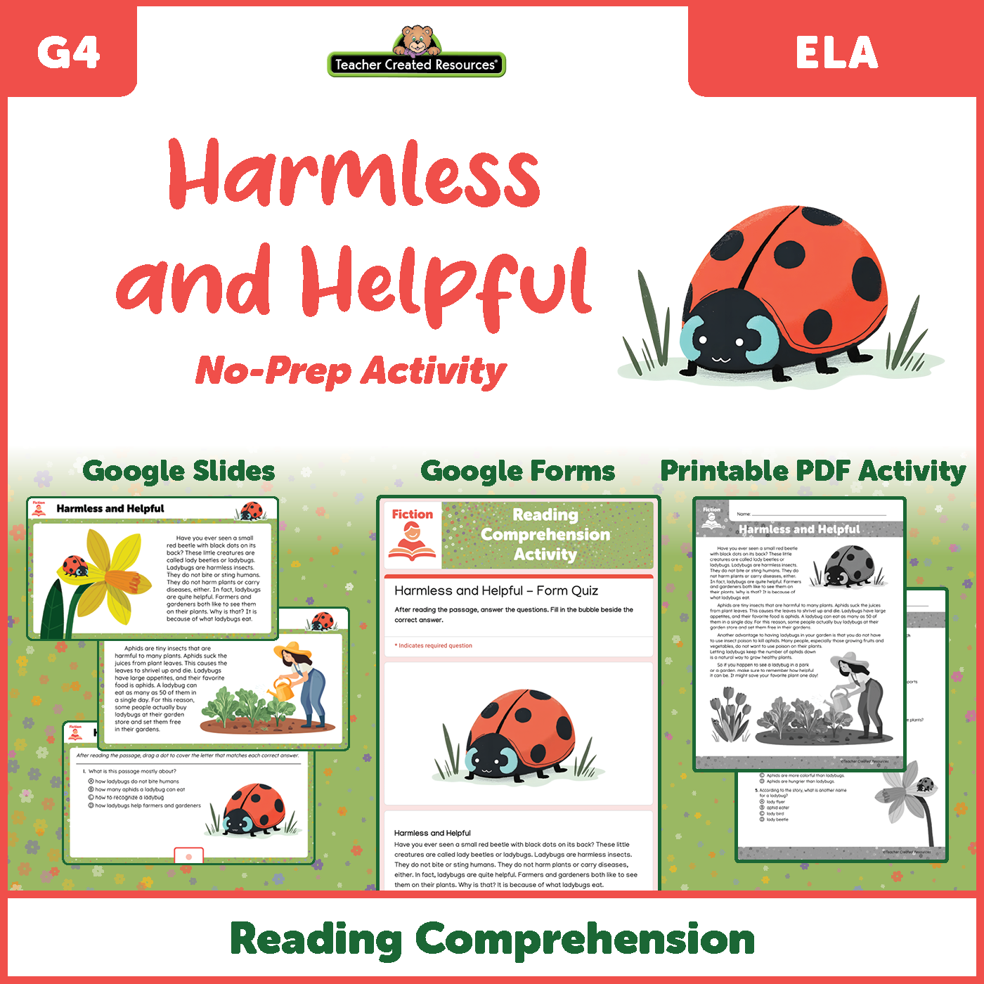 Harmless and Helpful - Reading Comprehension Activity Google Slides ...
